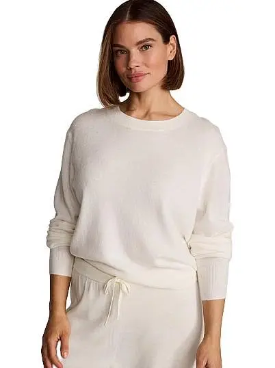 Victoria's Secret Luxe Knit Crewneck - White,ivory