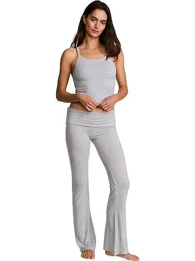 Victoria's Secret Sosoft™ Modal Wide-rib Tank & Foldover Pants Set - Grey