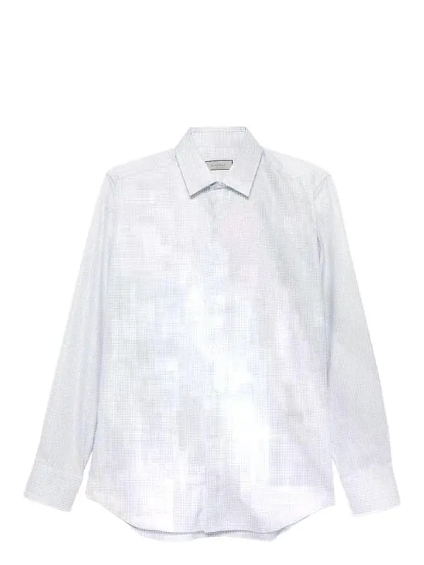 Canali Geometric-print Shirt - Grey