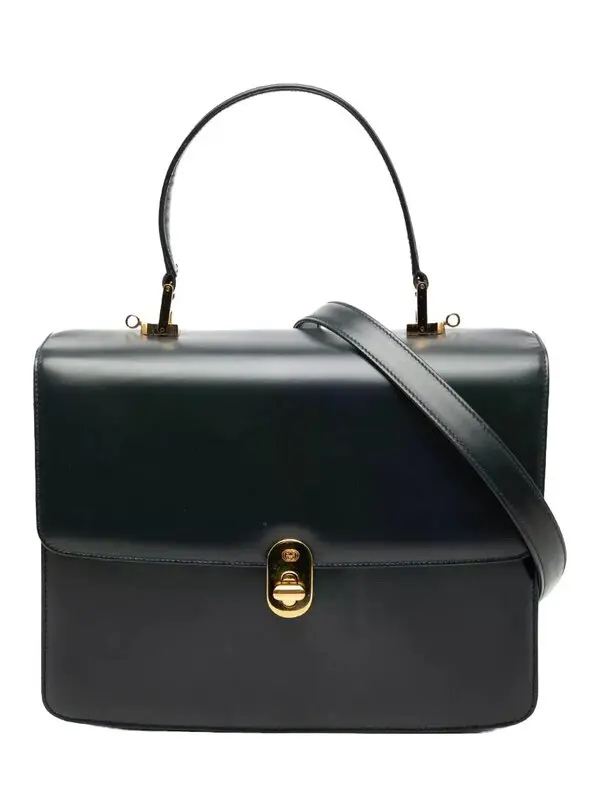 Gucci 20th Century Calfskin Turnlock Handbag - Blue