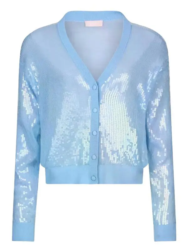 Liu Jo V-neck Long-sleeve Cardigan - Blue