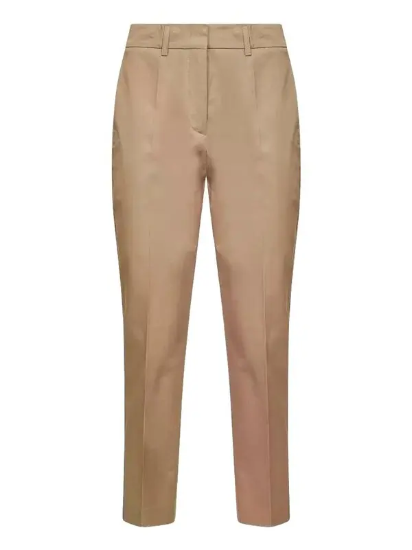 BLANCA VITA Pressed Tapered Trousers - Neutrals