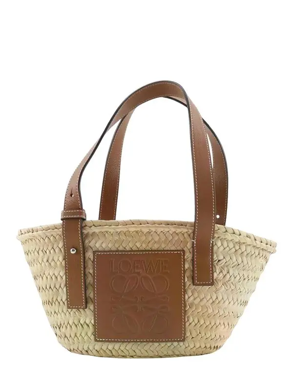 Loewe Small Raffia Basket Tote Bag - Brown