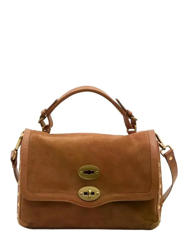 ZANELLATO Postina S Turnlock Dorsoduro Suede Bag - Brown