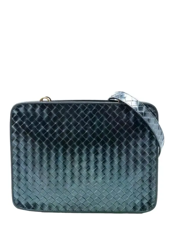 Bottega Veneta 2007 Nappa Intrecciato Shoulder Bag - Blue