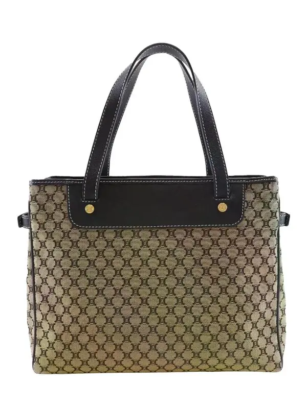 Celine 1970-2000 Macadam Coated Canvas Tote Bag - Brown