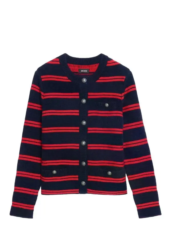 Zadig&Voltaire Striped Knit Cardigan - Blue