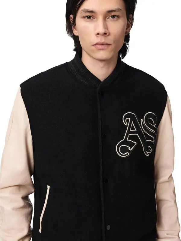 ALLSAINTS Holloway Bomber Jacket - Black/white