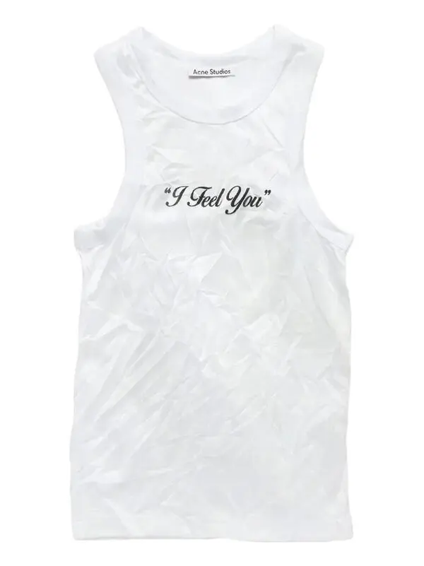 Acne Studios Printed Tank Top - White