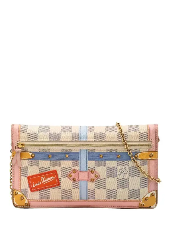 LOUIS VUITTON 2018 Damier Azur Summer Trunks Pochette - White