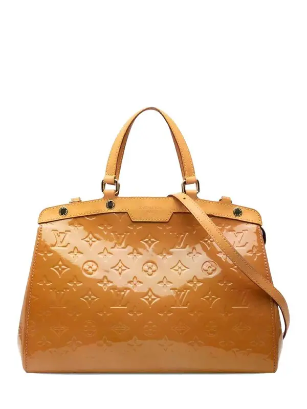LOUIS VUITTON 2013 Monogram Vernis Brea Mm Satchel - Yellow