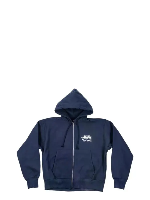 StÜssy Hooded Zip Up - Blue