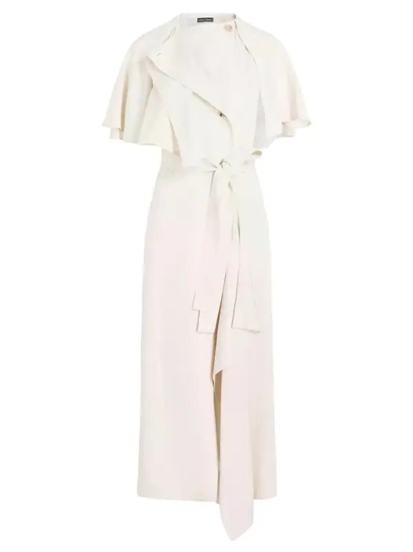 Proenza Schouler Isolde Tie Belt Midi Dress - Neutrals