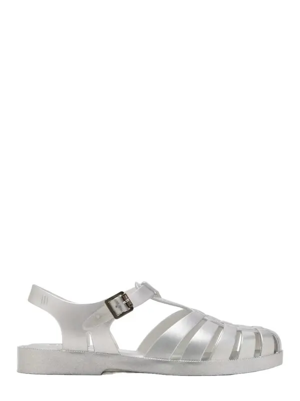 Melissa Caged Buckle Sandals - Silver