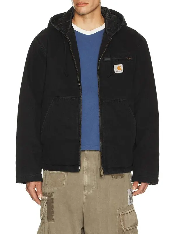 Carhartt Work In Progress Cleveland Jacket - Black Stone Washed