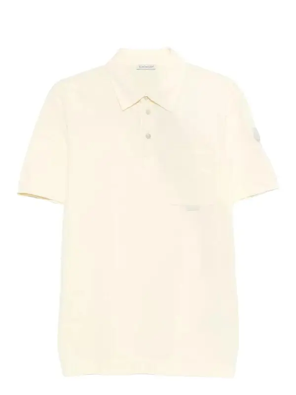 Moncler Short-sleeve Polo Top - Neutrals
