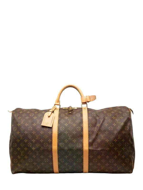 LOUIS VUITTON 1999 Monogram Keepall 60 Travel Bag - Brown