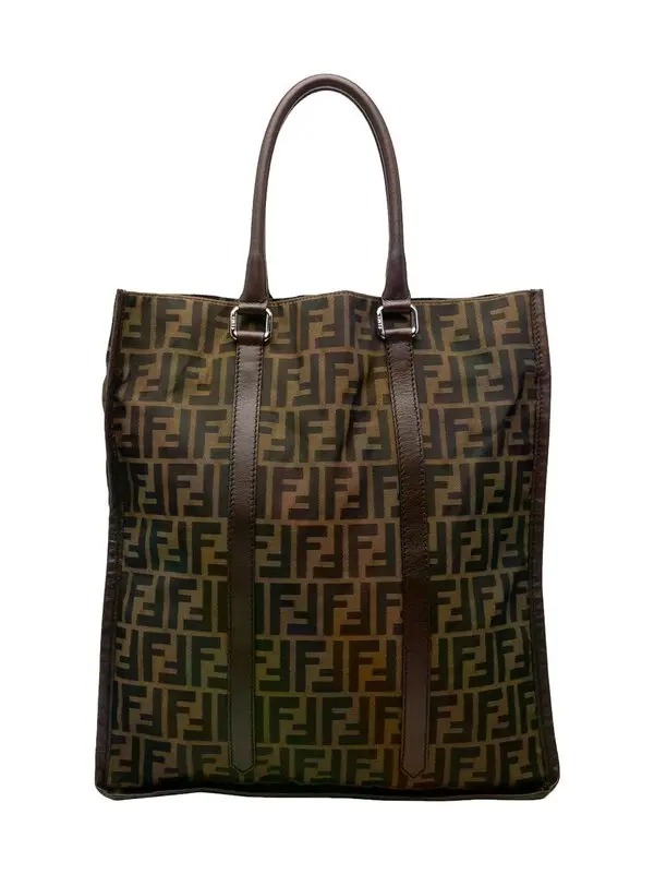 Fendi Zucca Canvas Vertical Tote Bag - Brown