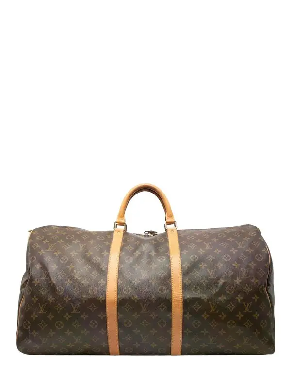 LOUIS VUITTON 1995 Monogram Keepall 60 Travel Bag - Brown