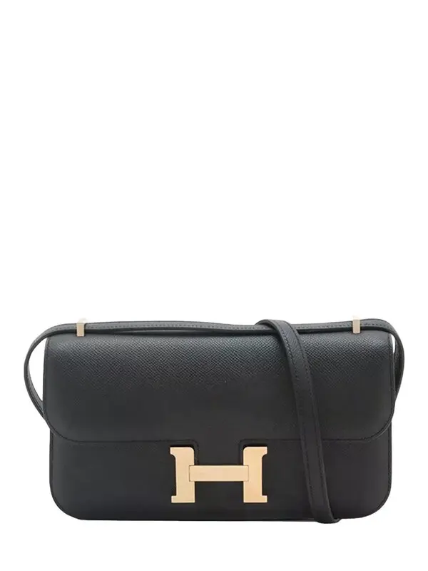 Hermès 2025 Epsom Constance Elan Crossbody Bag - Black