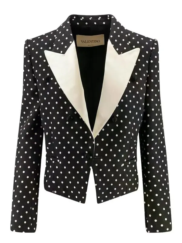 Valentino Garavani Polka-dot Blazer - Black