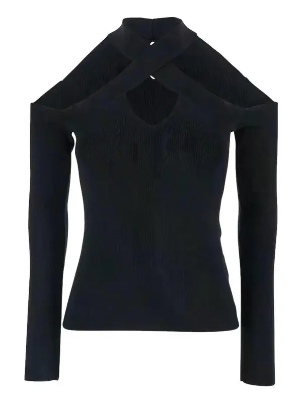 Federica Tosi Cross-shoulder Knitwear - Black