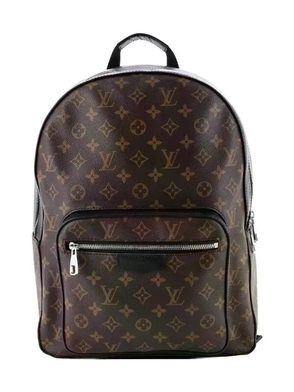 LOUIS VUITTON Josh Macassar Monogram Canvas Backpack - Black