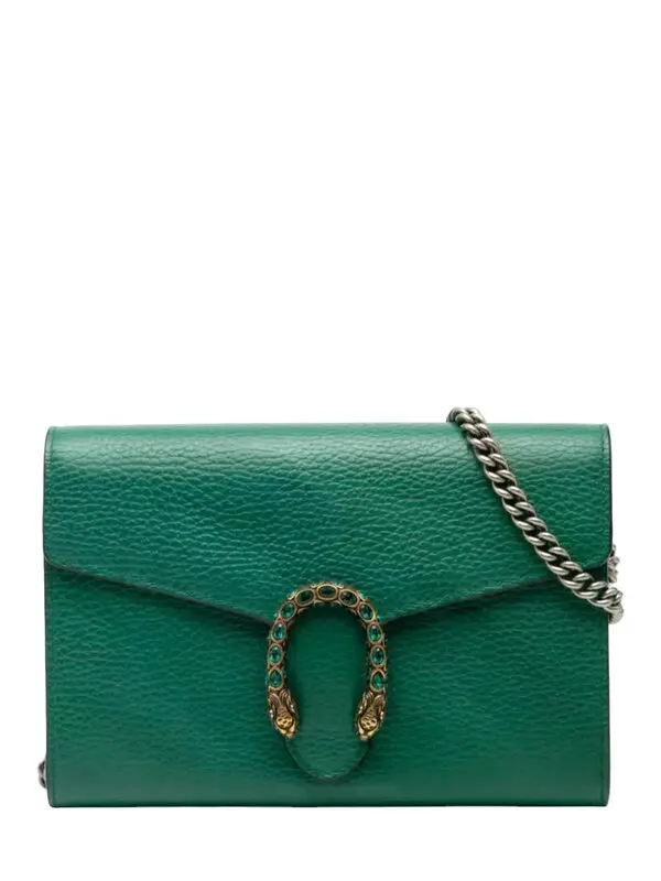 Gucci 2016-2026 Leather Dionysus Wallet On Chain - Green