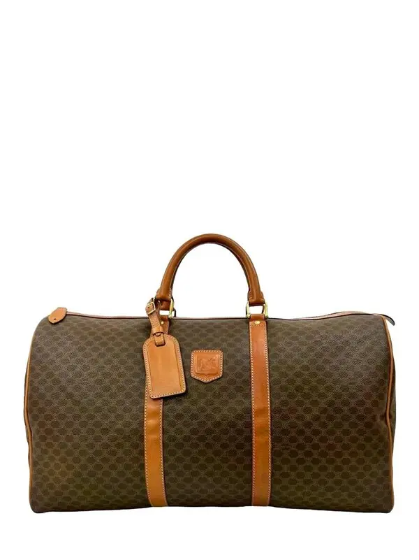 Celine 20th Century Macadam Coated Canvas Travel Bag - Brown