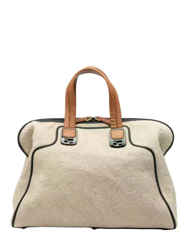 Fendi Large Canvas Chameleon Satchel - Brown