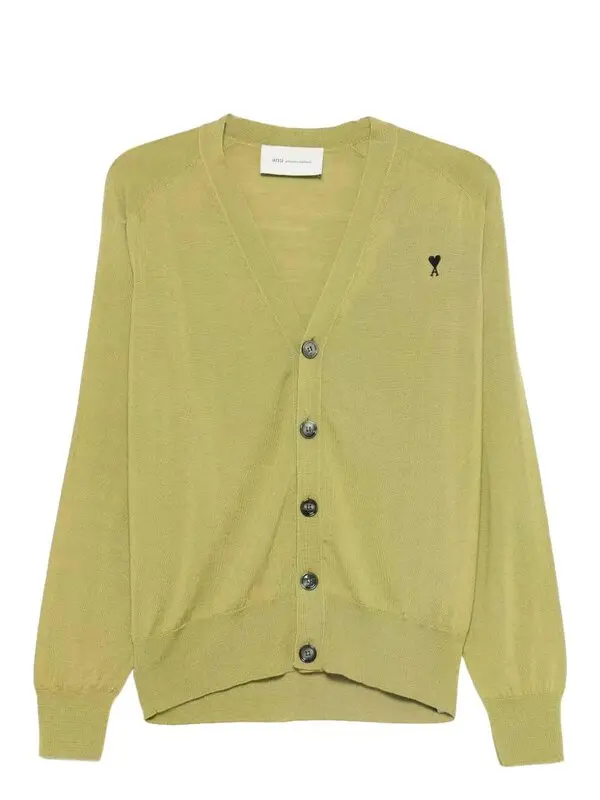 Ami Button-up Cardigan - Green