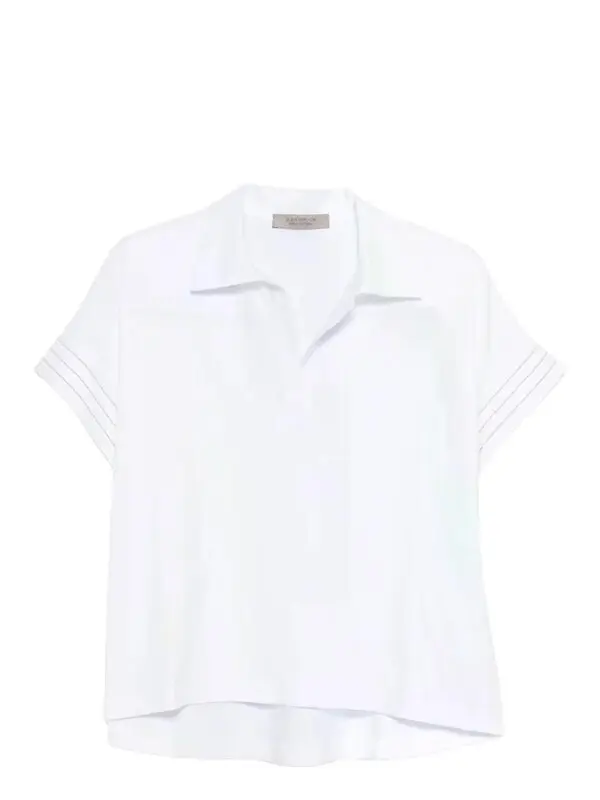 D.exterior Cuffed Top - White