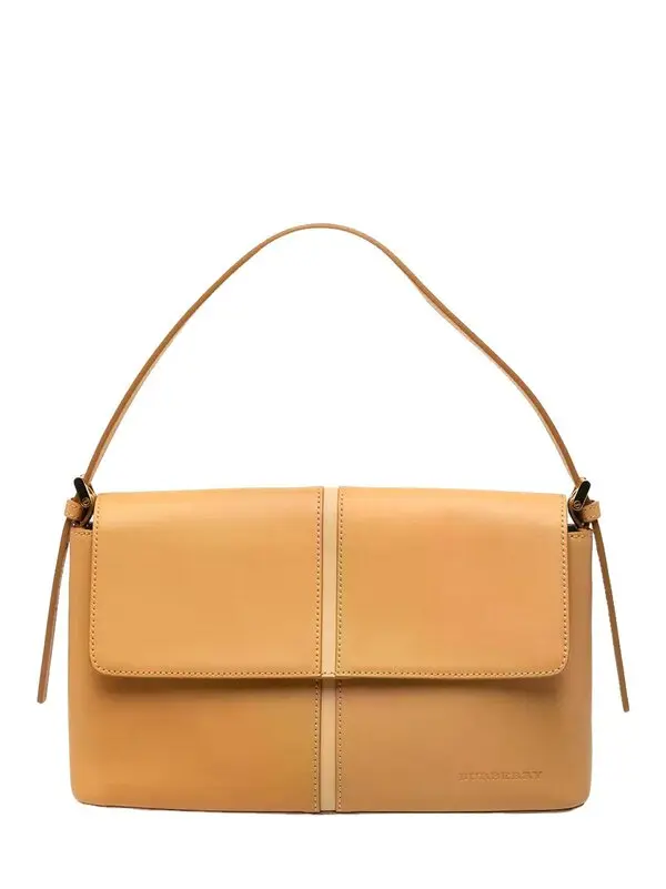 Burberry Leather Flap Shoulder Bag - Brown