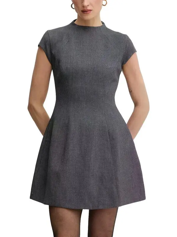 Bardot Delphi Hourglass A-line Dress - Grey