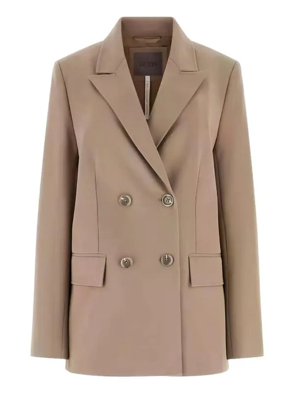 Guess Double-breasted Blazer - Brown