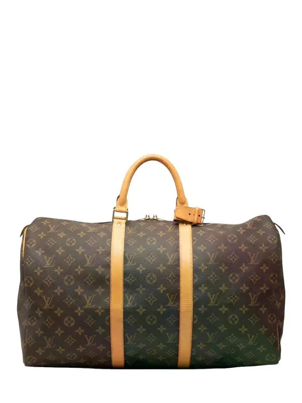 LOUIS VUITTON 1999 Monogram Keepall 50 Travel Bag - Brown