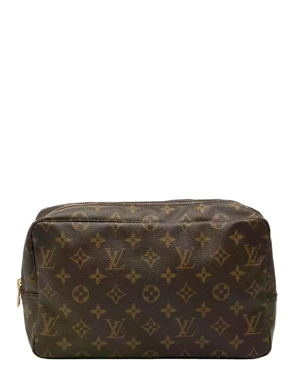 LOUIS VUITTON 1984 Monogram Trousse Toilette 28 Clutch - Brown
