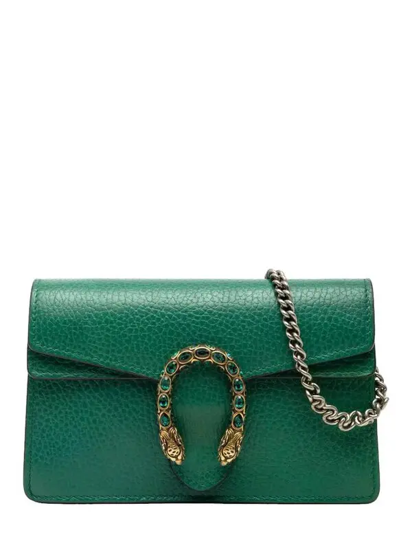 Gucci 2016-2026 Mini Leather Dionysus Crossbody Bag - Green