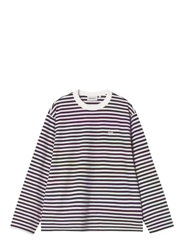 Carhartt Work In Progress Ezra Striped Long-sleeved T-shirt - Purple