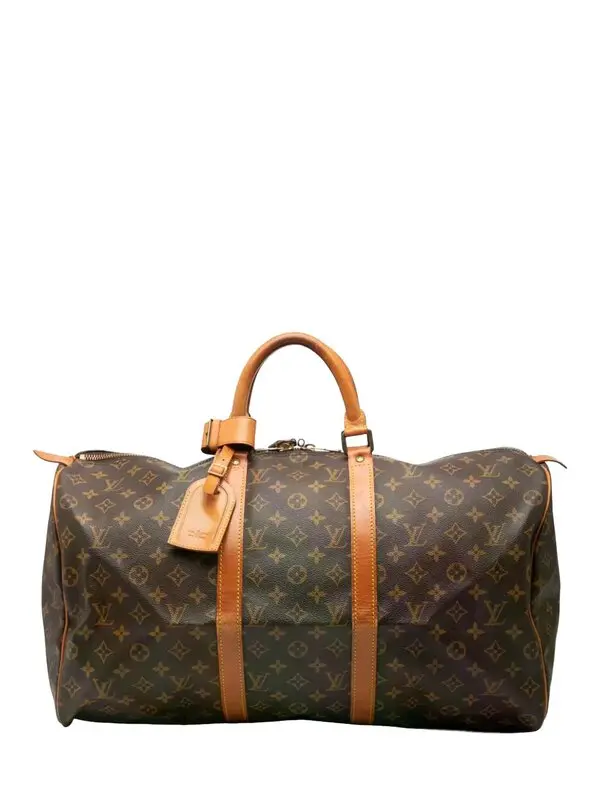LOUIS VUITTON 1986 Monogram Keepall 50 Travel Bag - Brown