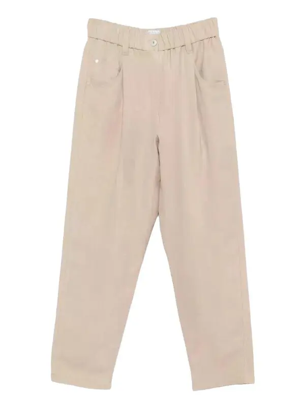 Brunello Cucinelli Elastic-waist Trousers - Neutrals