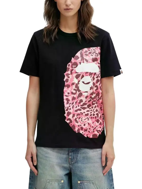 A BATHING APE Animal-print T-shirt - Black