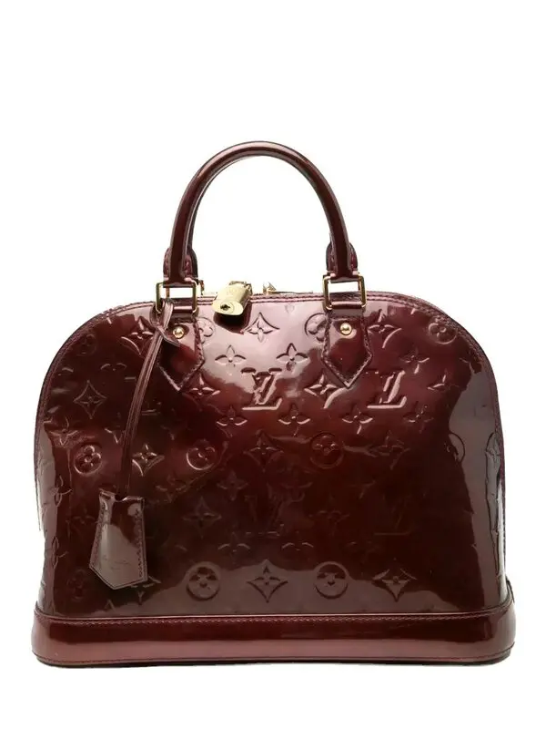 LOUIS VUITTON 2013 Monogram Vernis Alma Pm Handbag - Red