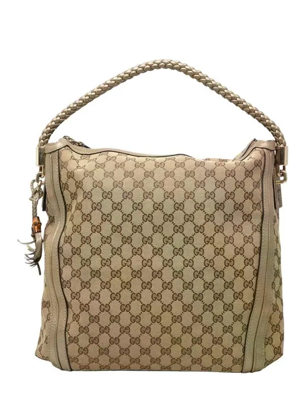 Gucci Large Gg Canvas Bella Shoulder Bag - Brown