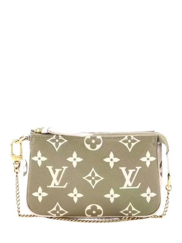 LOUIS VUITTON Pochette Accessoires Spring In The City Monogram Empreinte Leather Mini Clutch - Neutrals
