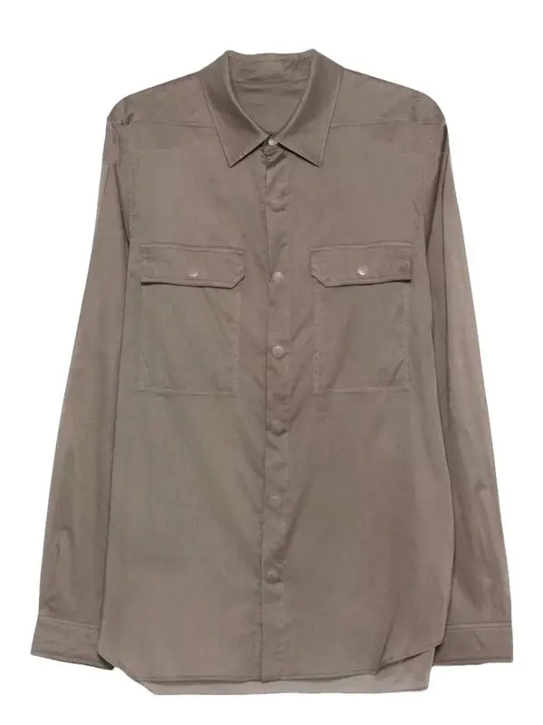 Rick Owens Chest-pocket Long-sleeve Shirt Jacket - Brown