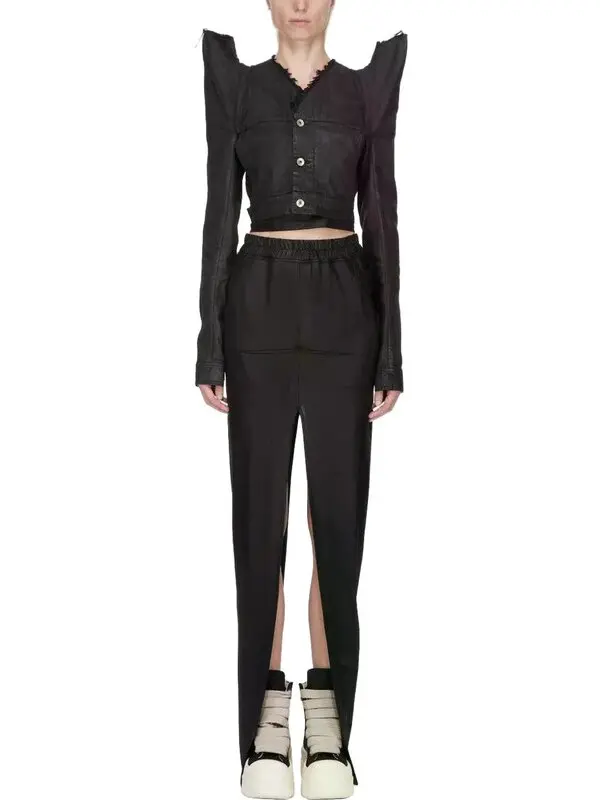 Rick Owens Frayed Jacket - Charcoal
