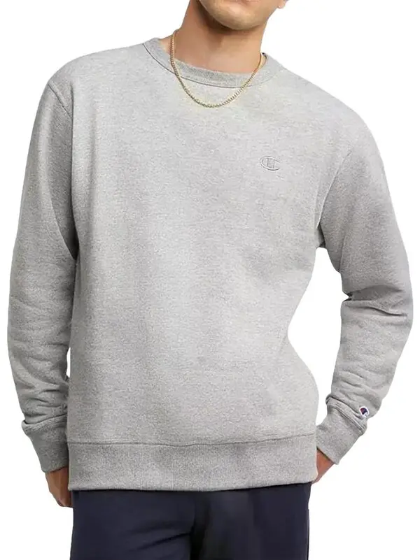 Champion Crew Neck Pullover Sweatshirt - Grey