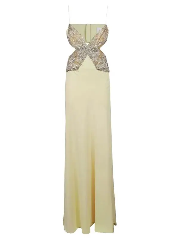 Costarellos Azmira Crystal-embellished Maxi Dress - Yellow