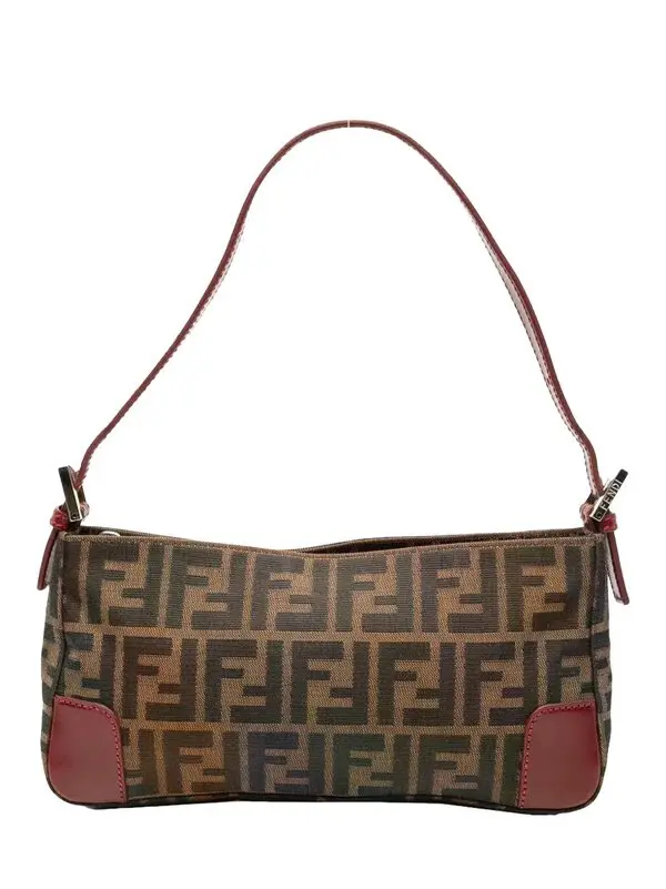 Fendi Zucca Canvas Shoulder Bag - Brown